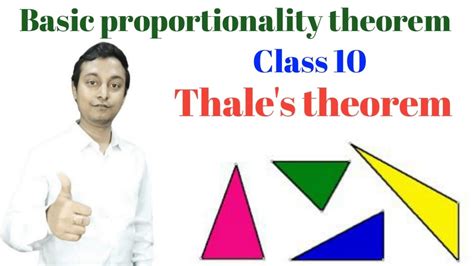 Triangles Class 10 Maths Class 10 Chapter 6 Bpt Or Thales Theorem Youtube