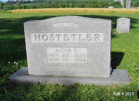 Jacob Ezra Hostetler 1920 1998 Find A Grave Memorial