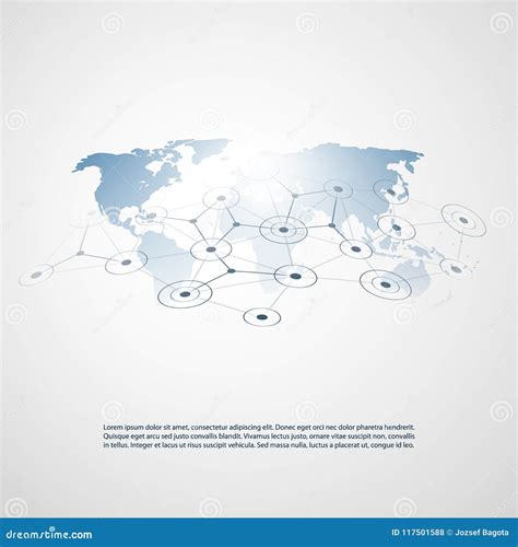 Cloud Computing Networks Structure Telecommunications Concept Design Worldwide Network