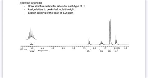 Solved Isopropyl Butanoate Draw Structure With Letter Labels