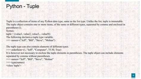 Presentation On Python Data Type Ppt