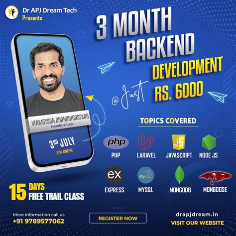 Dr Apj Dream Tech On Linkedin Backenddevelopment Onlinecourse Techcareers