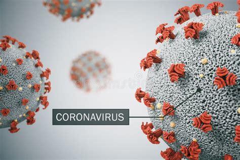 Red Germ Virus Bacteria Coronavirus 2019 Ncov Stock Illustration