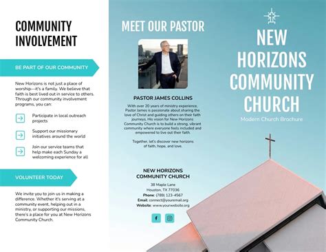 Modern Church Brochure Template Visme