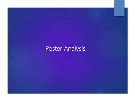 Poster Analysis 3 Pptx Movies Entertainment