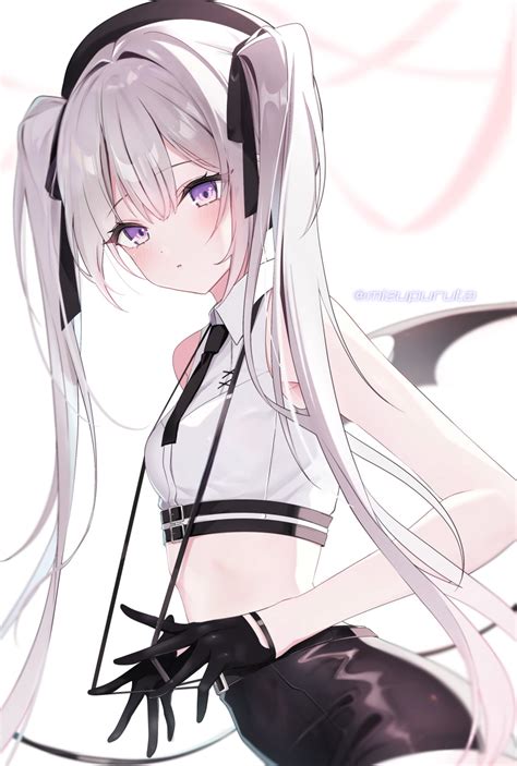 Safebooru 1girl Absurdres Bare Shoulders Bat Wings Black Gloves Black