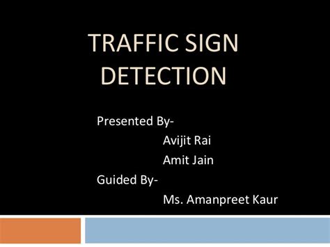 Traffic Sign Detection