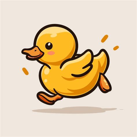 작은 오리 터 일러스트레이션 귀여운 오리 새끼 만화 그림 프리미엄 벡터