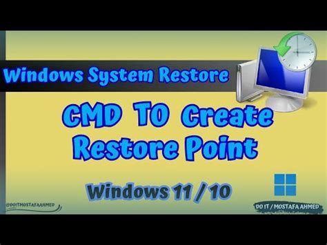 How To Create A Restore Point From Cmd