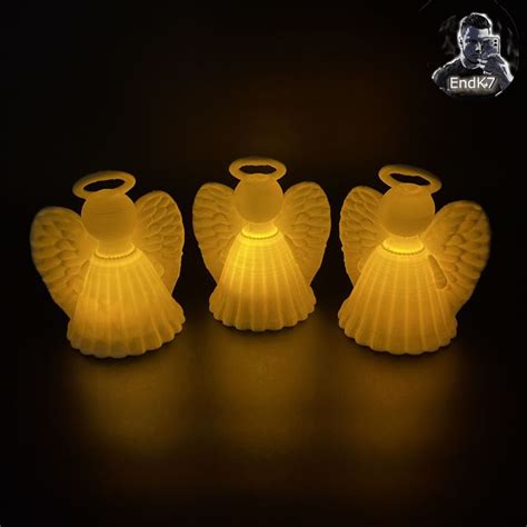 3d Printable Angel Tea Light Christmas By Endk7