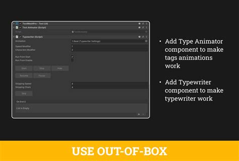 Text Animator Typewriter Textmeshpro