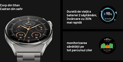 Ceas smartwatch Huawei Watch GT 3 PRO Odin-B19V 46.6 mm Leather Strap ...