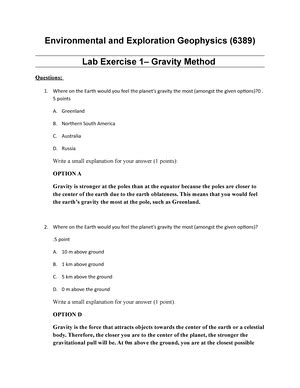 Introduction TO Exploration Geophysics INTRODUCTION TO EXPLORATION GEOPHYSICS WHAT IS
