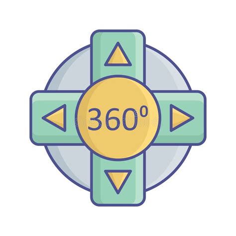 360 degree flat inside vector icon which can easily modify or edit