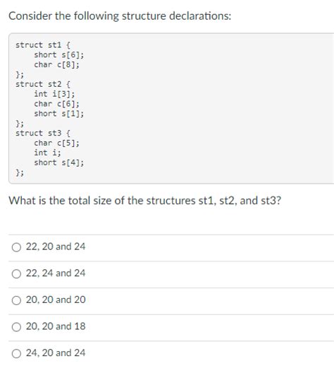 Solved Consider The Following Structure Declarations Struct