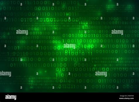 Green Binary Code Technology Digital Background Design Stock Vector