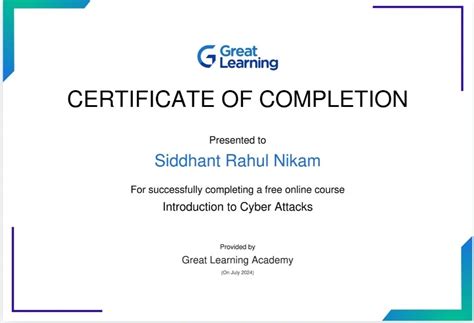 siddhant nikam on linkedin hi all i have successfully completed the introduction to cyber