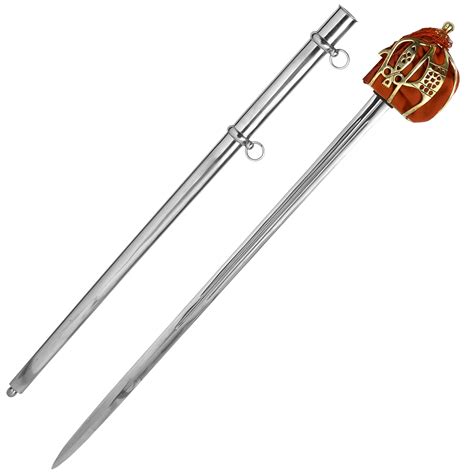 Steel Sword With Brass Basket Hilt From The Armoury