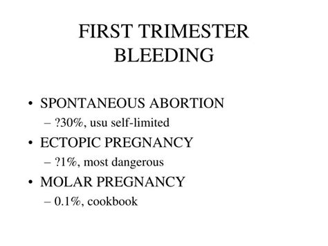 Ppt First Trimester Bleeding Powerpoint Presentation Free Download