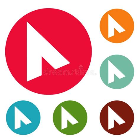 Cursor Modern Element Icons Circle Set Vector Stock Vector