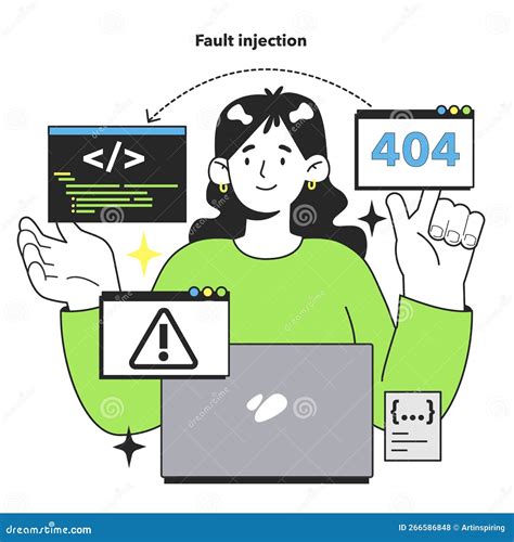 Fault Injection Software Testing Methodology Stock Vector