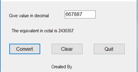 Free Programming Source Codes And Computer Programming Tutorials Decimal To Octal Converter In