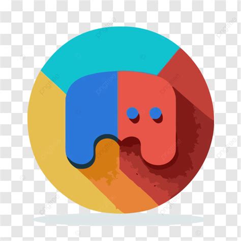 미니멀리스트 일러스트레이터 스타일로 벡터 흰색 배경에 새로운 싫어하는 단순한 다채로운 아이콘 그림자 없음 작은 프레임 중앙 Png 일러스트 및 벡터 에 대한 무료