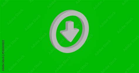 Animation Of Rotation Of A White Download Symbol With Shadow Simple And Complex Rotation