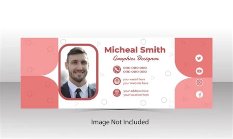 Premium Vector E Mail Signature Design Or Vector Design Creative And Professional Design