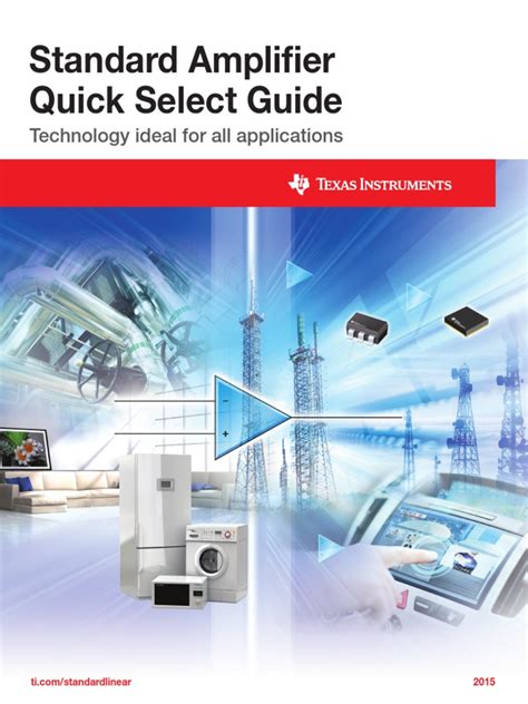 Ti Standard Amplifier Quick Selection Guide Pdf Amplifier Operational Amplifier
