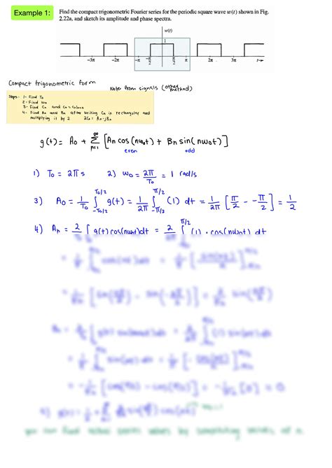 SOLUTION Signal Analysis Using Fourier Series Studypool