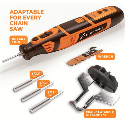 Sharp Pebble Electric Cordless Chainsaw Sharpener Kit