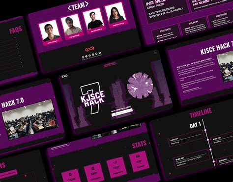 Kjsce Hack 7 Hackathon Website Cyberpunk Behance