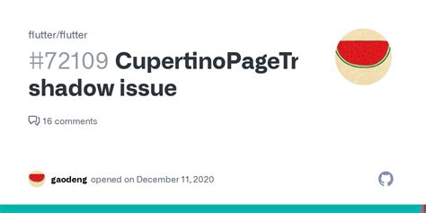 Cupertinopagetransition Shadow Issue · Issue 72109 · Flutterflutter