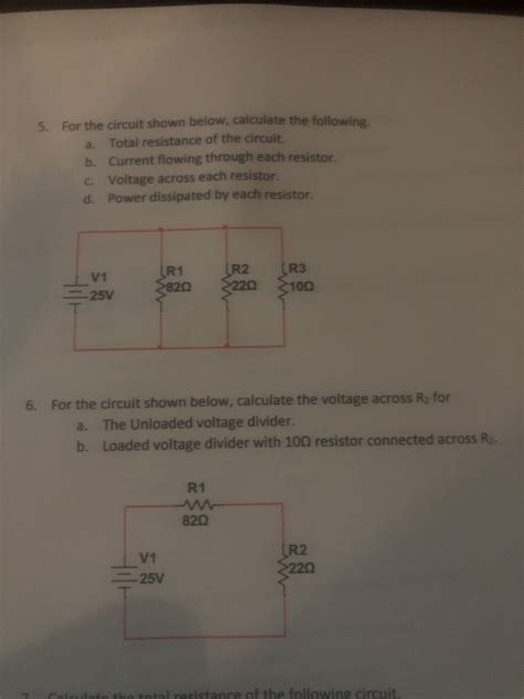 Solved 5 For The Circuit Shown Below Calculate The