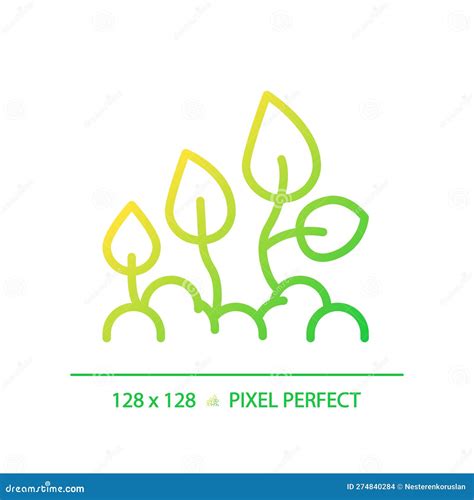 Plant Development Gradient Linear Vector Icon Stock Illustration