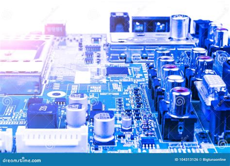Circuitboard With Resistors Microchips And Electronic Componentcircuitboard With Resistors