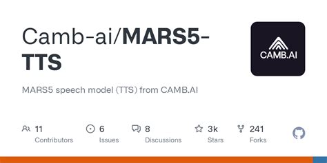 GitHub Camb Ai MARS5 TTS MARS5 Speech Model TTS From CAMB AI