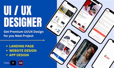 do a modern mobile ui ux design figma ui ux design for website by