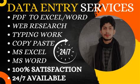do excel data entry copy paste pdf to word typing work by