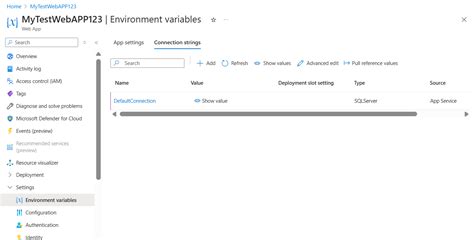 C How To Configure Connection String In Azure Web App In Net 8