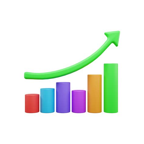 Business Growth Up Graph 3d Icon Illustration Or Business Success Graph