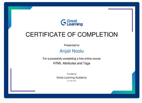 Greatlearningacademy Html Anjali Noolu