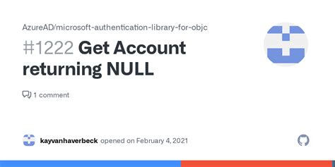 Get Account Returning NULL Issue AzureAD Microsoft Authentication Library For Objc