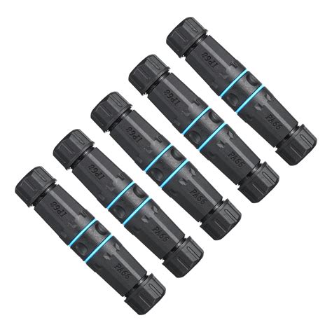 Uxcell 5 Pack Waterproof Rj45 Coupler Dual Head Ip68 Ethernet Outdoor Lan Cable Connector For