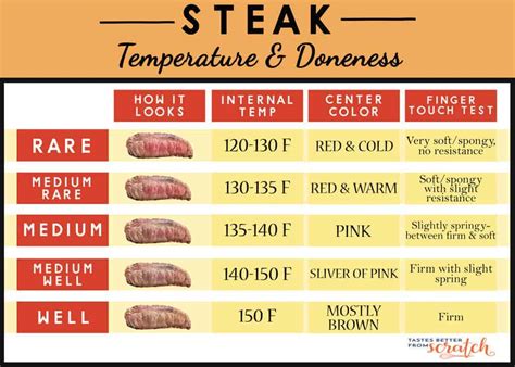 Steak Temperature Chart Printable Xgoy