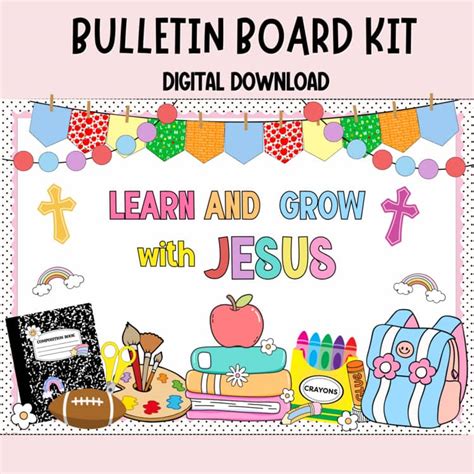 Christian Back To School Bulletin Board Jesus Is The Core Editable