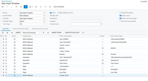 import scenario to bom steps community
