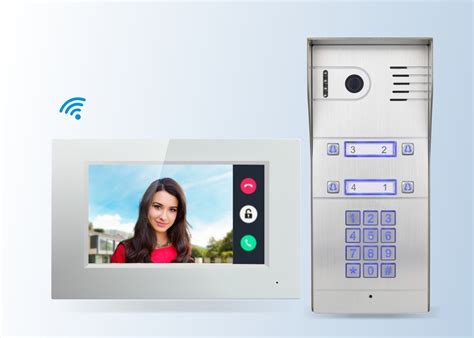 Smartphone Control WiFi IP Video Doorphone IP Camera For Apartments House Video Door Phone