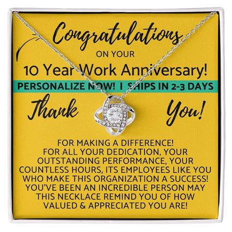 Happy 10 Year Work Anniversary Images